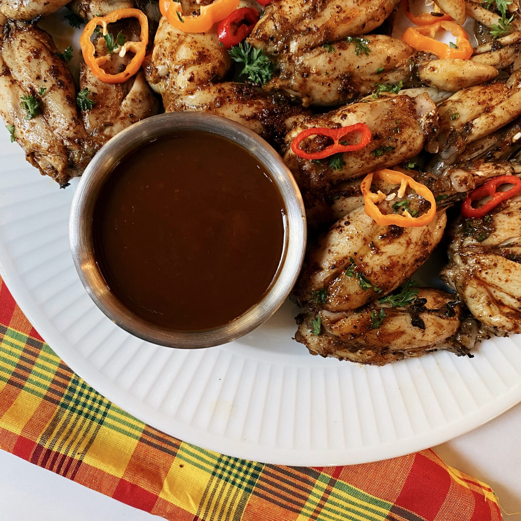 Flavorful stew chicken wings - Dominica Gourmet