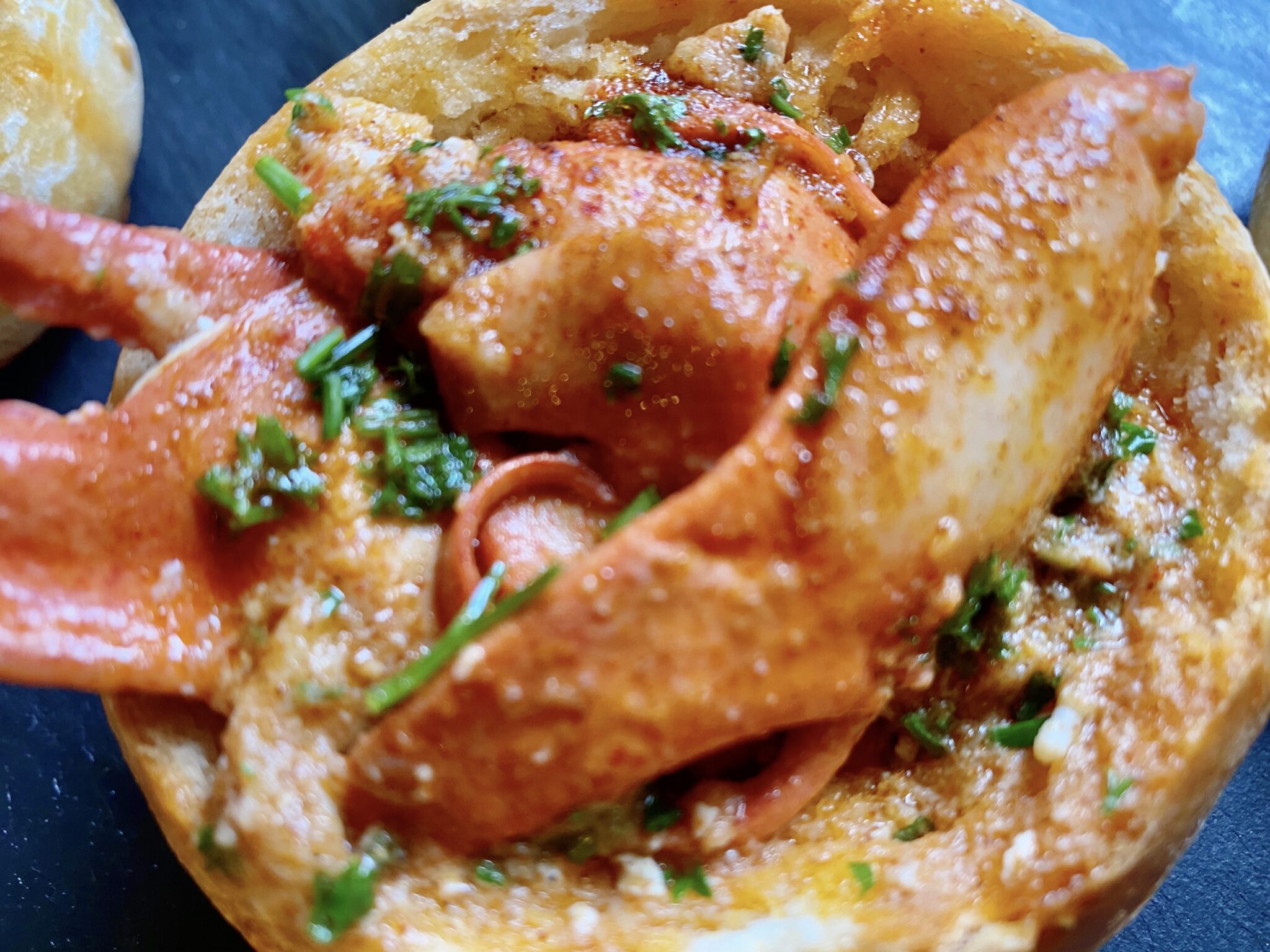 Mini lobster bread bowls - Dominica Gourmet