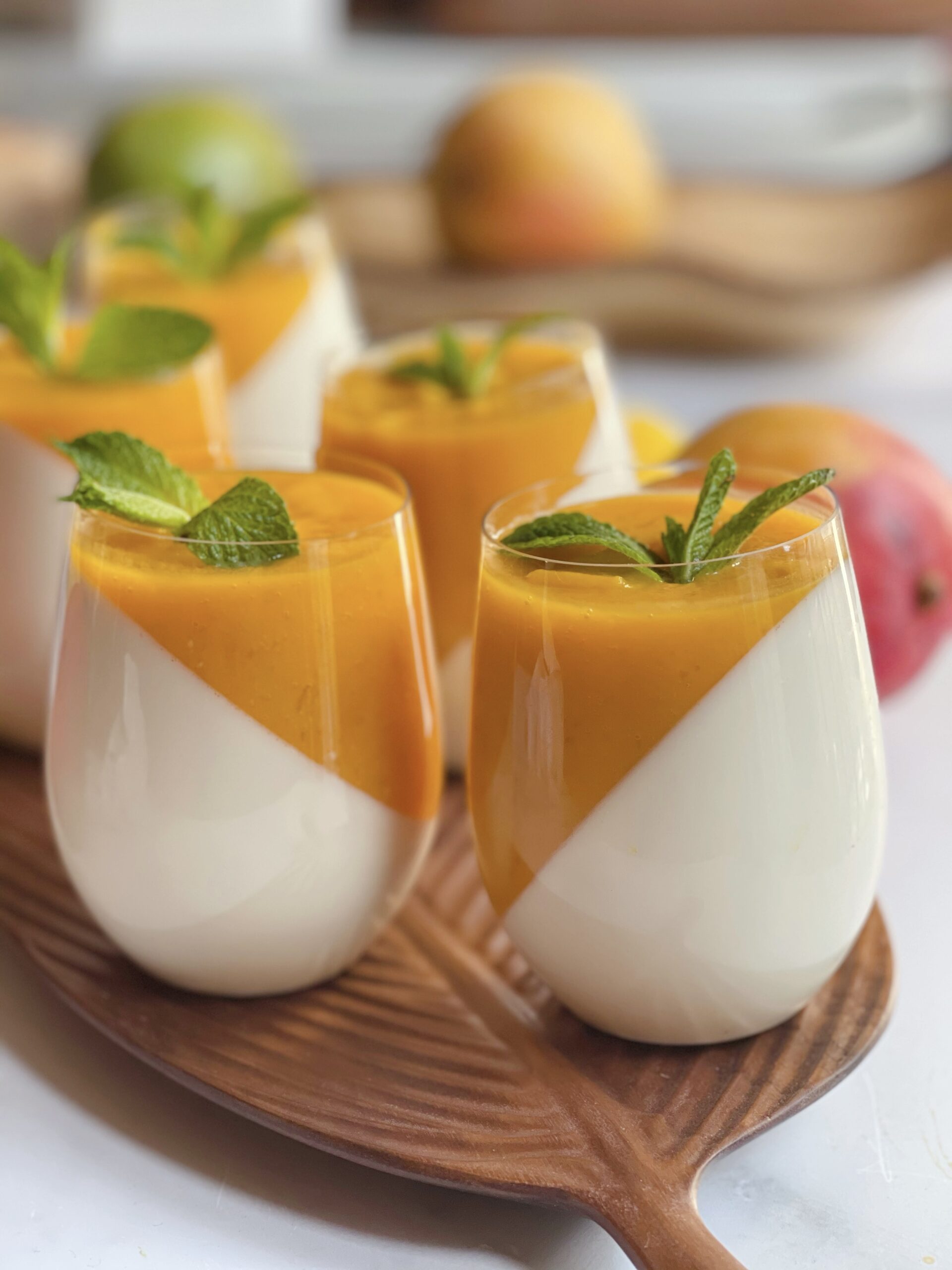 Layered mango custard - Dominica Gourmet
