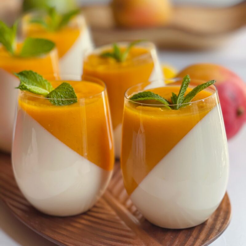 Layered mango custard - Dominica Gourmet