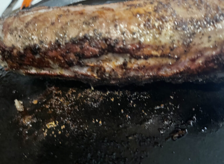 Mashed breadfruit and jerked rack of lamb - Dominica Gourmet